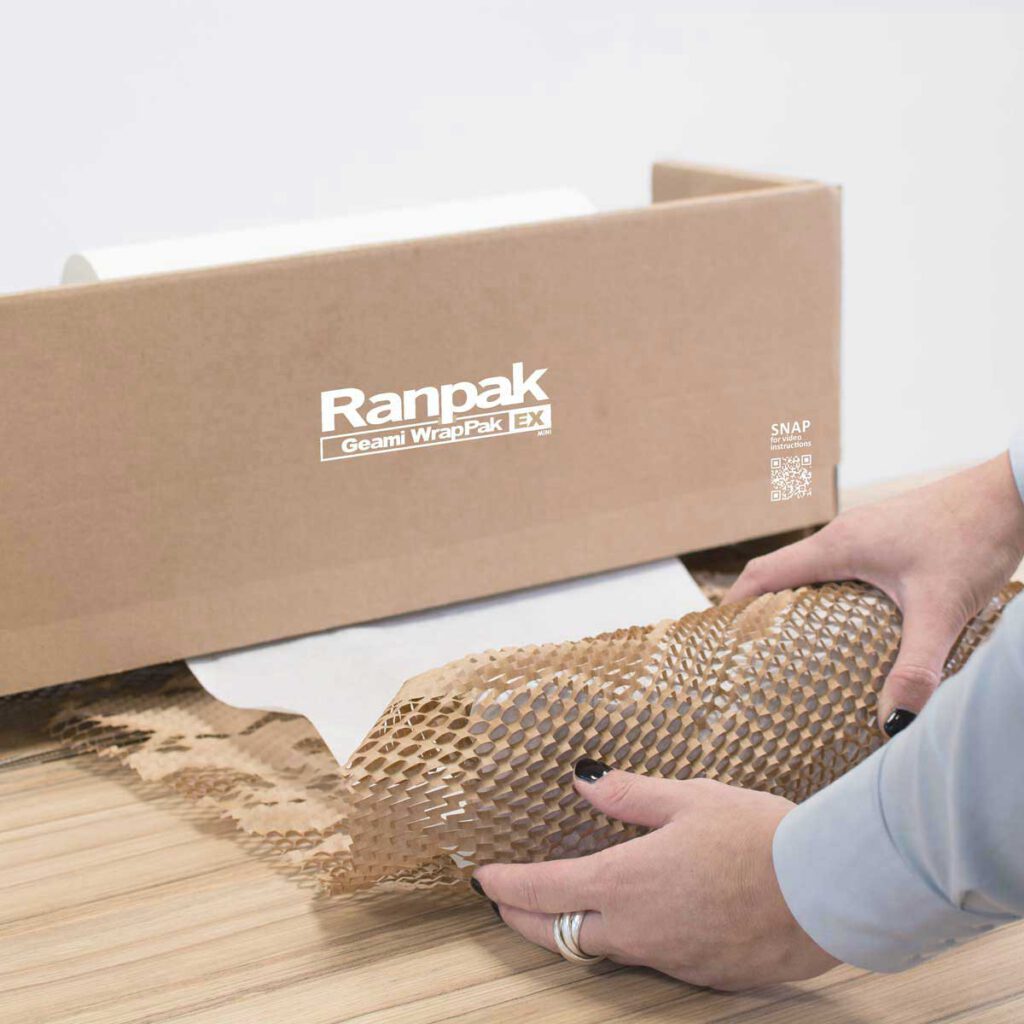 דיספנסר נייר אריזה קראפט ונייר משי לבן Ranpak Geami WrapPak Ex-Mini ...